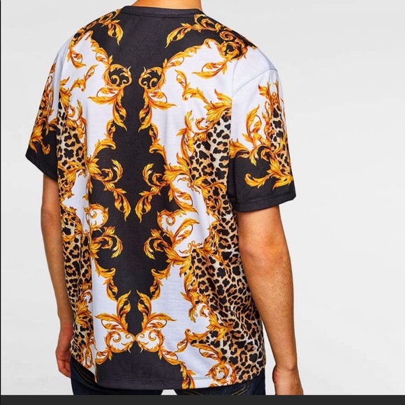 Zara | Tops | Zara Baroque Versace Style Tshirt | Poshmark